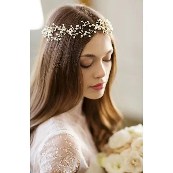 Brides & Hairpins Arabella Jeweled Halo & Sash - Opal