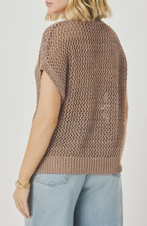 Splendid Nia Sequin Open Stitch Sweater