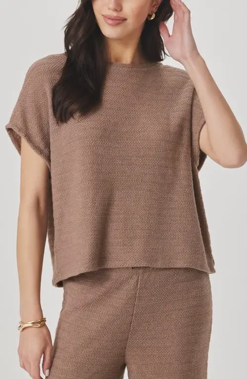 Splendid Marisol Short Sleeve Sweater - Wicker Beige
