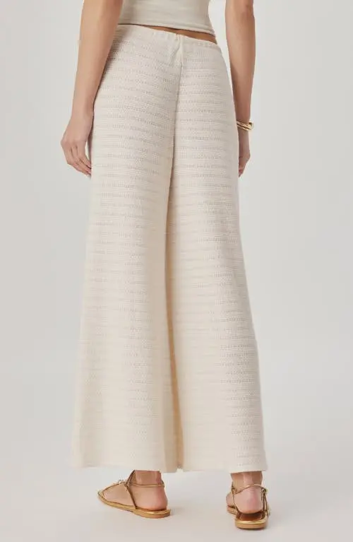 Splendid Marisol Mixed Stitch Wide Leg Pants - Shell Pink