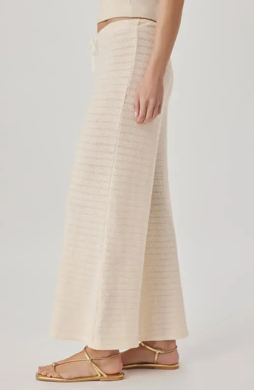 Splendid Marisol Mixed Stitch Wide Leg Pants - Shell Pink