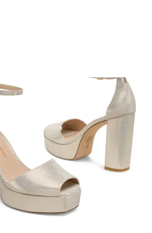 STUART WEITZMAN Sabrina Platform Ankle Strap Sandal - Linendnu