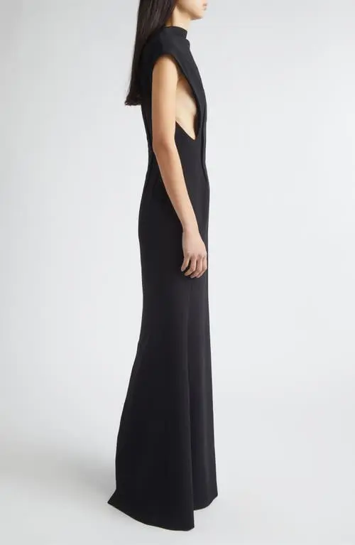 JIL SANDER Double Face Crepe Trumpet Gown