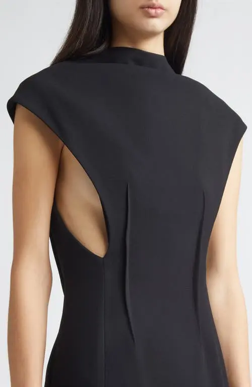 JIL SANDER Double Face Crepe Trumpet Gown