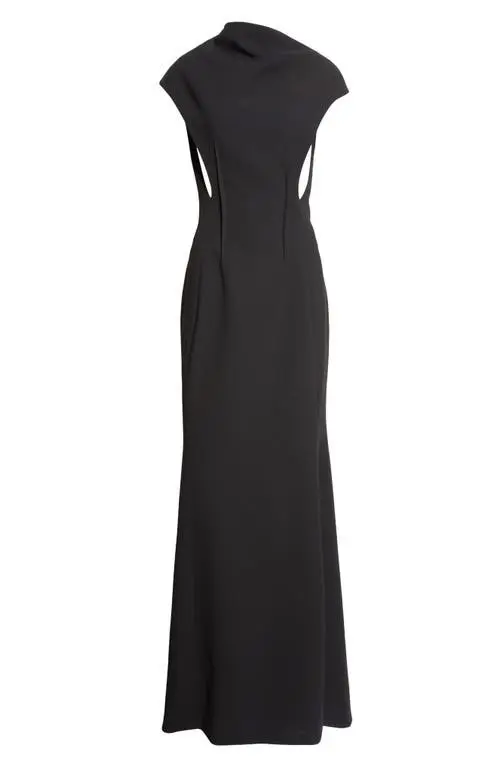 JIL SANDER Double Face Crepe Trumpet Gown