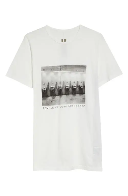 Rick Owens Level Temple Graphic T-shirt - Milk/black
