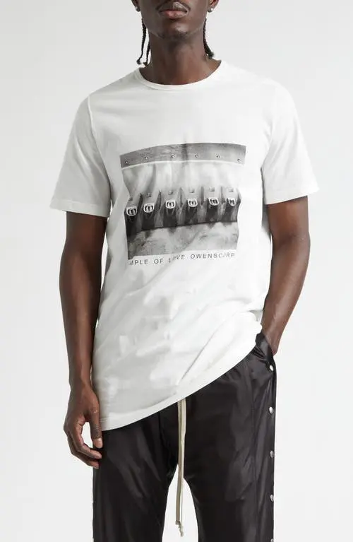 Rick Owens Level Temple Graphic T-shirt - Milk/black