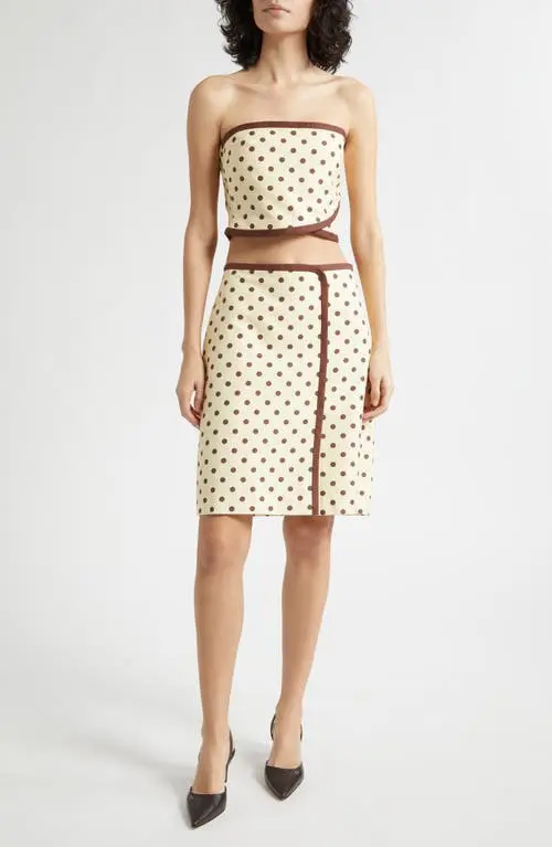 Posse Bowie Strapless Crop Top - Vanilla/choc