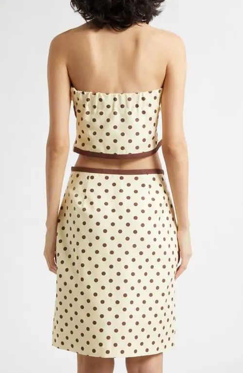 Posse Bowie Strapless Crop Top - Vanilla/choc