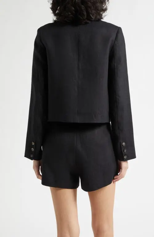 Posse Emma Boxy Linen Jacket - Black