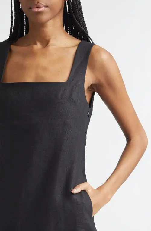 Posse Alice Linen Mini Dress - Black