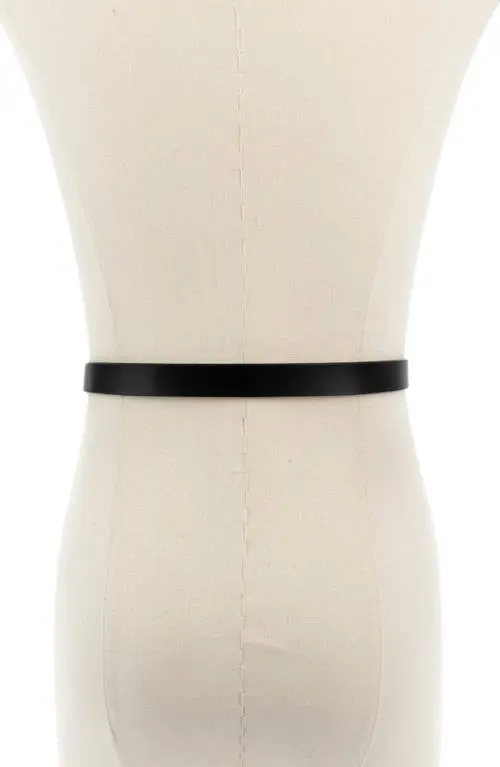 Kate Spade New York Oval Molten Buckle Leather Belt - Black