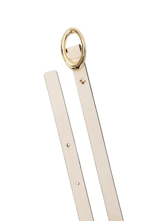 Kate Spade New York Oval Molten Buckle Leather Belt