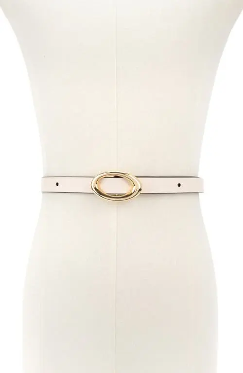 Kate Spade New York Oval Molten Buckle Leather Belt