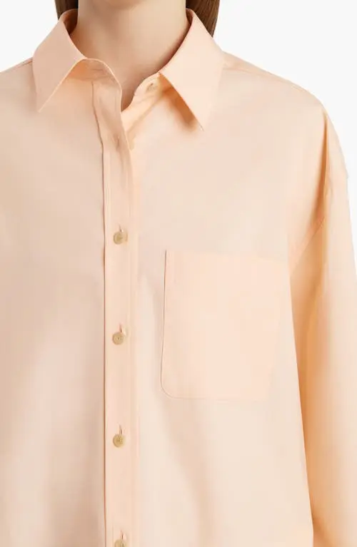 Khaite Organic Cotton Poplin Button-up Shirt - Light Peach