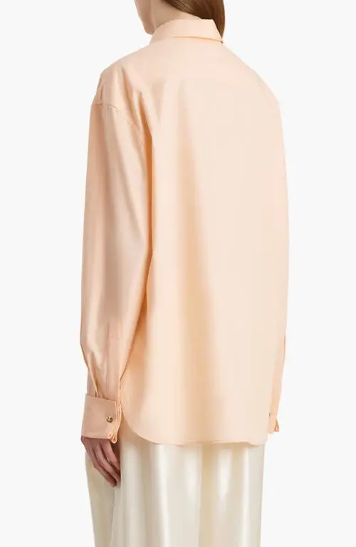 Khaite Organic Cotton Poplin Button-up Shirt - Light Peach