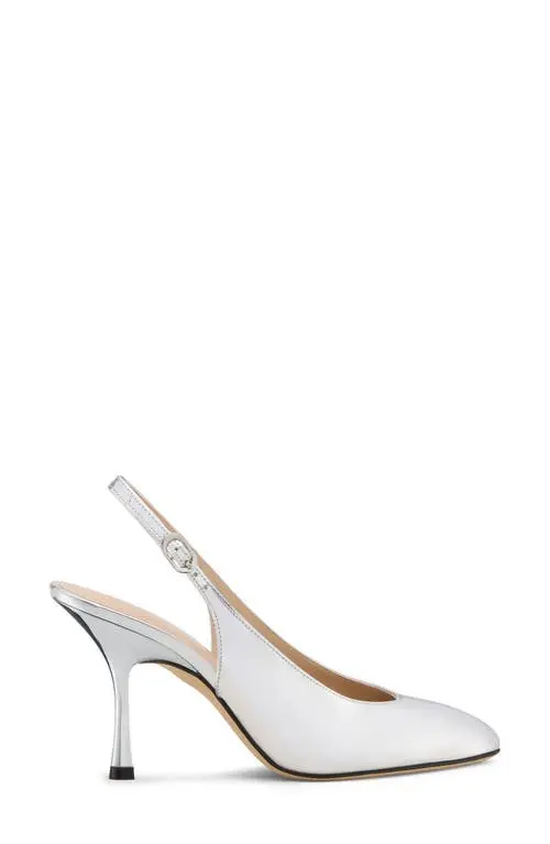 STUART WEITZMAN Madison Slingback Pumps - Silver