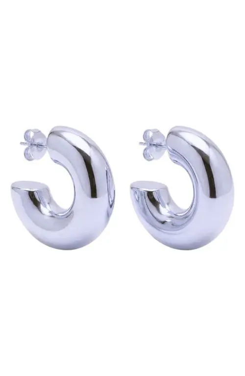 THE M JEWELERS Medium Hailey Hoop Earrings - Silver