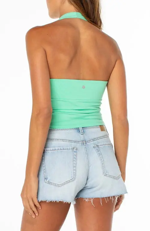 Roxy Crop Halter Top - Spring Bud