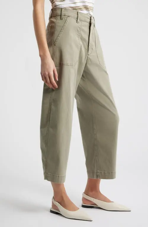 FRAME The Ranger Crop Wide Leg Utility Pants - Thyme