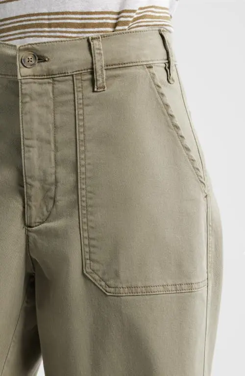 FRAME The Ranger Crop Wide Leg Utility Pants - Thyme