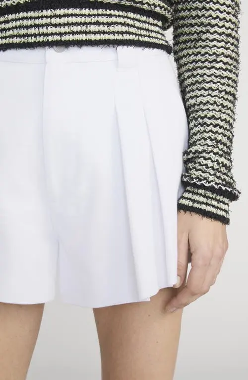 FRAME The Structural Pleated High Waist Shorts - White