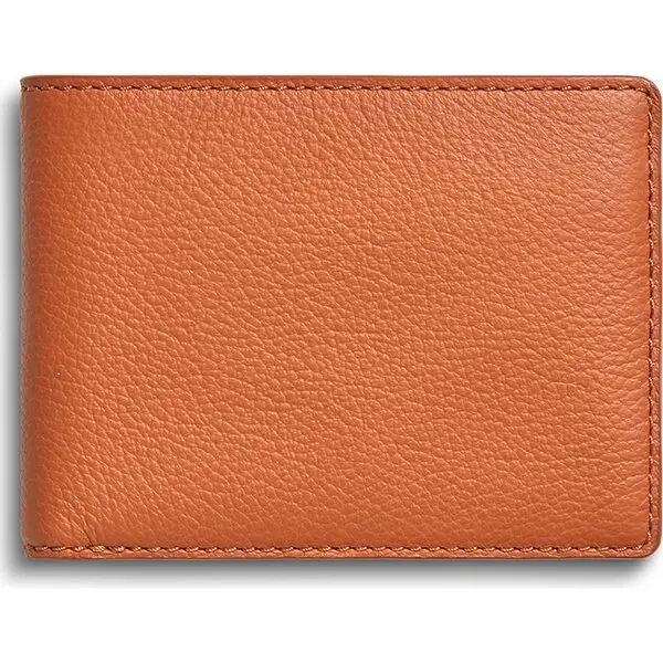 Shinola Canfield Pebble Leather Bifold Wallet - Rust