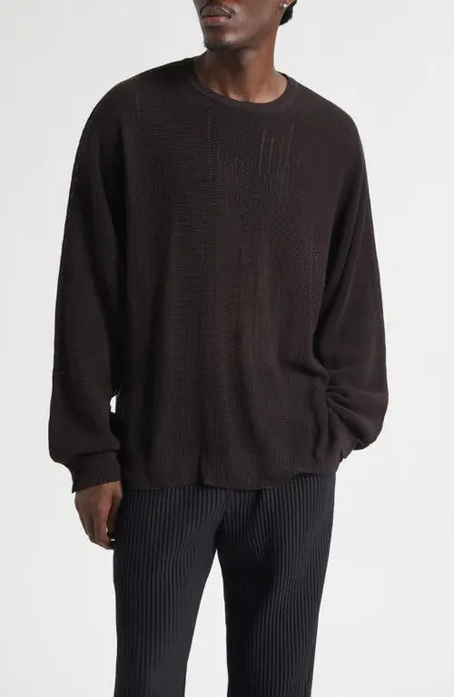 Issey Miyake Brush Close-up Crewneck Sweater - Brown