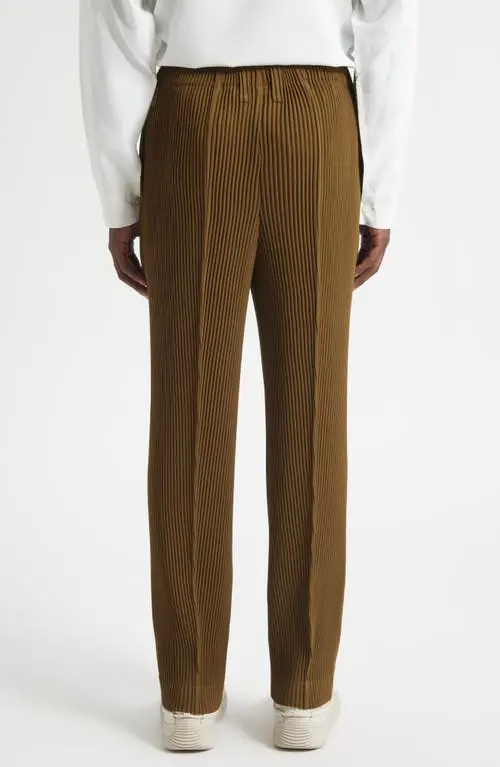 Issey Miyake Pleated Tuxedo Pants - Khaki