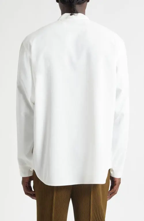 Issey Miyake Pressed Embroidery Button-up Shirt