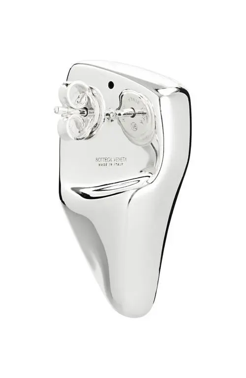 Bottega Veneta Small Prisma Sterling Silver Earrings