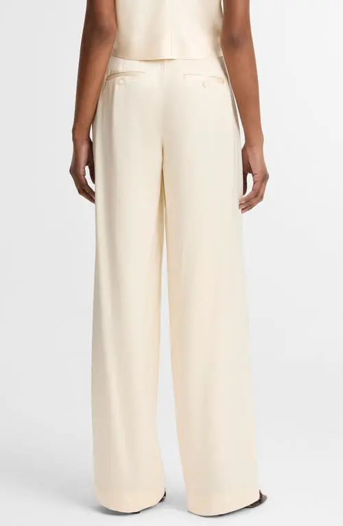 Vince Pleated High-waist Satin Pants