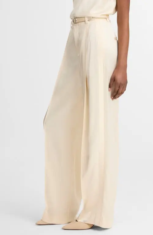 Vince Pleated High-waist Satin Pants