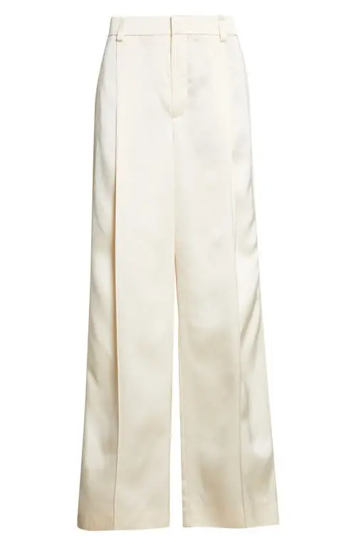 Vince Pleated High-waist Satin Pants