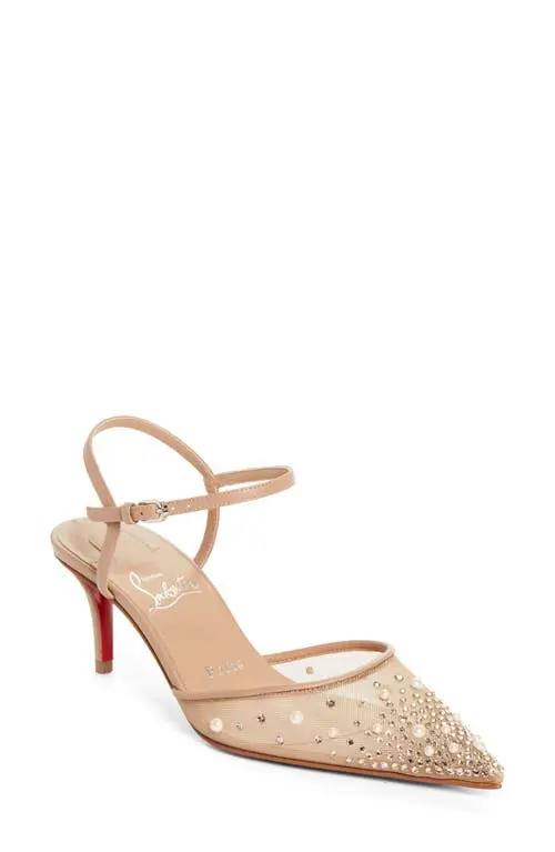 CHRISTIAN LOUBOUTIN Pearly Embellished Pumps - Blush/blush