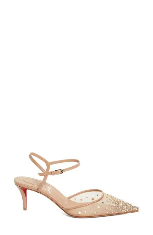 CHRISTIAN LOUBOUTIN Pearly Embellished Pumps - Blush/blush