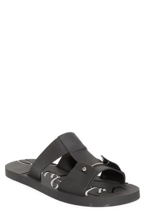 CHRISTIAN LOUBOUTIN Zakouski Rubber Slide Sandal - Black