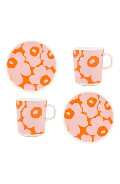 Marimekko Oiva Unikko Plate - Orange