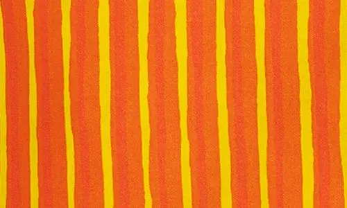 Marimekko Piccolo Stripe Cotton Pillow Cover - Orange