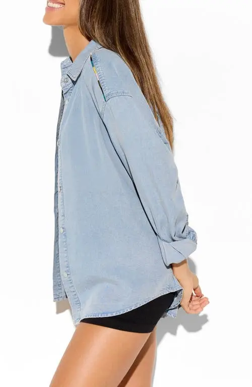 Spiritual Gangster Solstice Chambray Button-up Shirt - Sunbleached Chambray