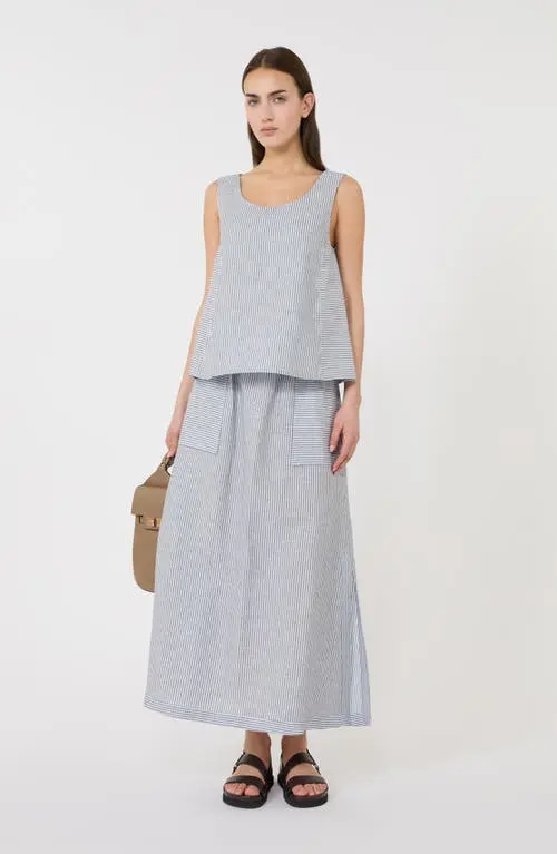 MM BY MAX MARA Stripe Linen Blend Tank