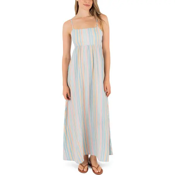 Hurley Avalon Cotton Maxi Dress - Blue Multi