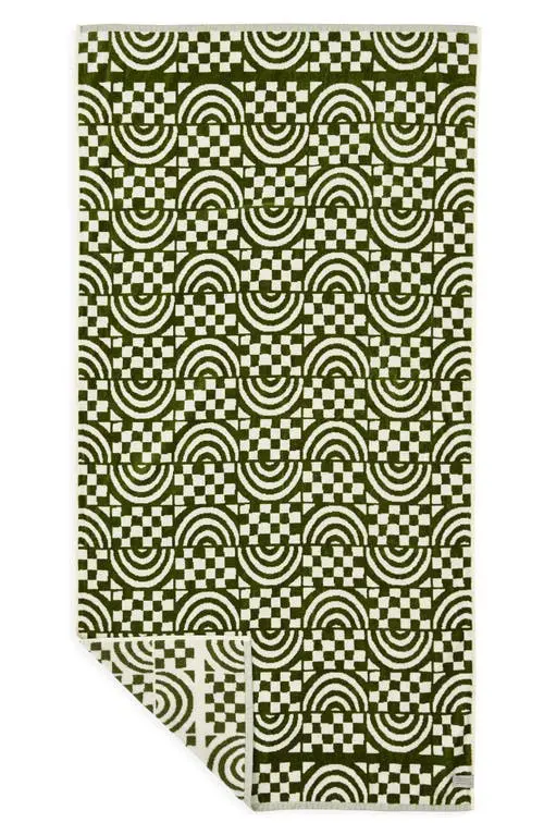 SLOWTIDE Coco Rainbow Beach Towel - Olive