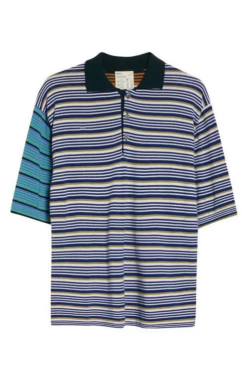 WASTE YARN PROJECT Pico Stripe One Of A Kind Polo