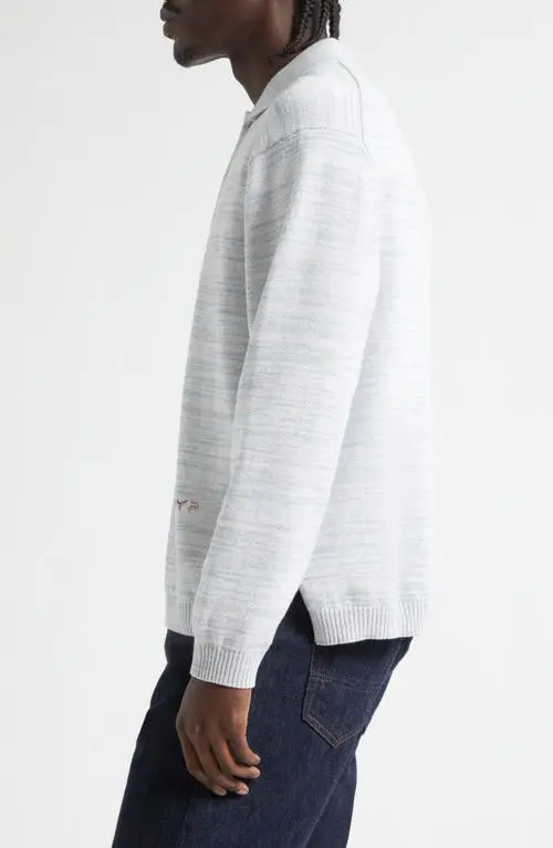 WASTE YARN PROJECT Space Dye One Of A Kind Polo Sweater