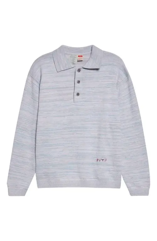 WASTE YARN PROJECT Space Dye One Of A Kind Polo Sweater