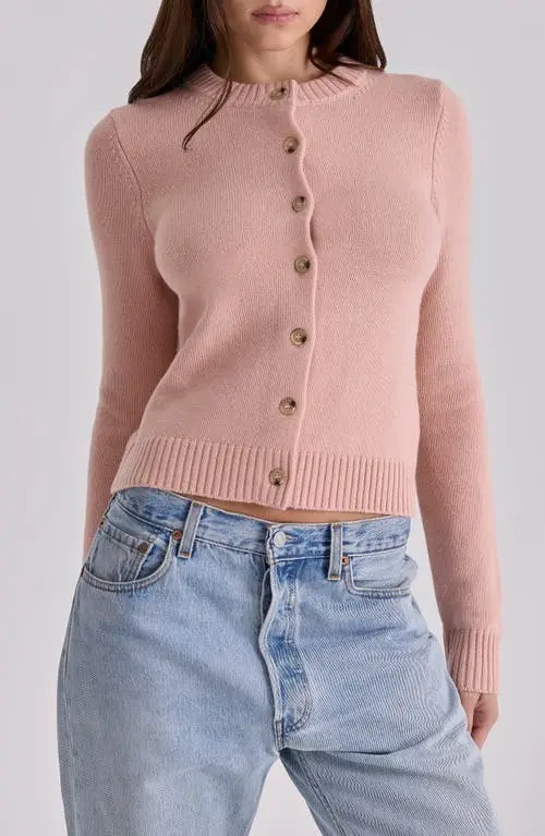 House Of Cb Signature Merino Wool Blend Cardigan - Peach