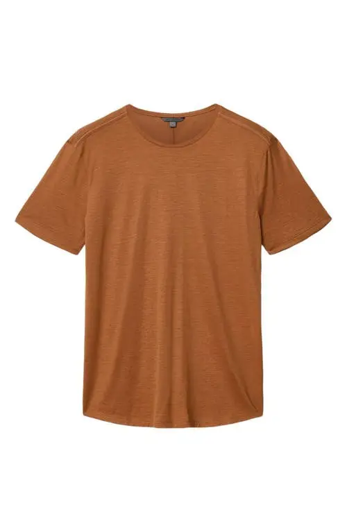 John Varvatos Amato Silk & Organic Cotton Crewneck T-shirt - Toffee