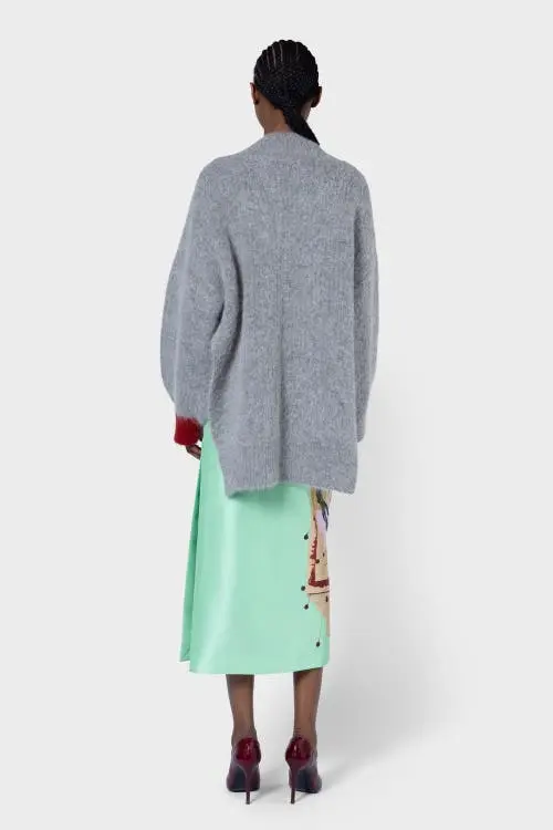 ROKSANDA Tehla V-neck Knitted Sweater - Light Grey