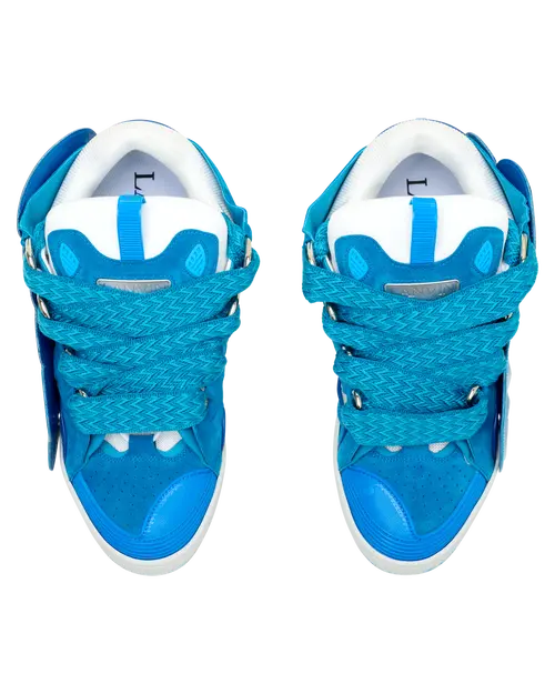 LANVIN Curb Patch Sneakers - Blue
